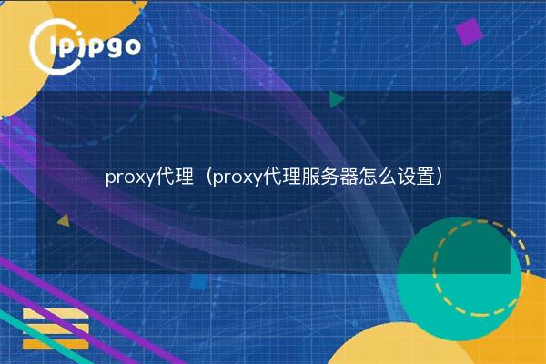 proxy proxy (how to set up a proxy proxy server) - IPIPGO