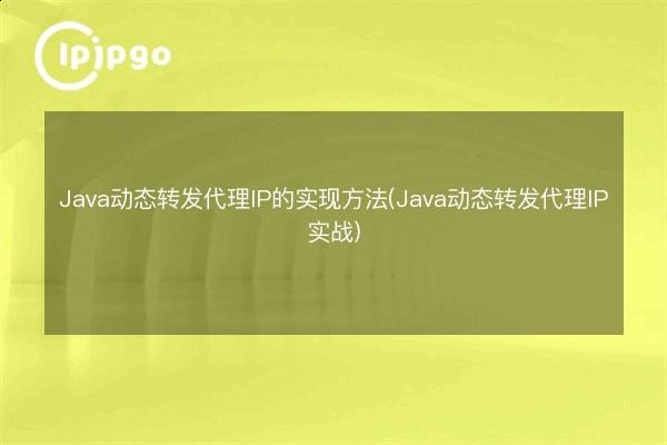 Java动态转发代理IP的实现方法(Java动态转发代理IP实战) - IPIPGO