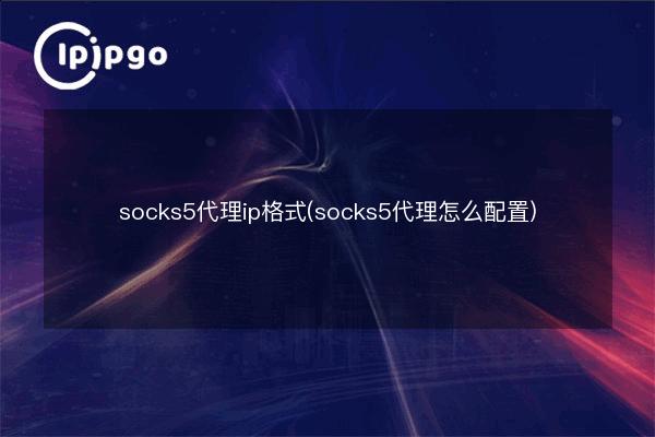 socks5代理ip格式(socks5代理怎么配置) - IPIPGO