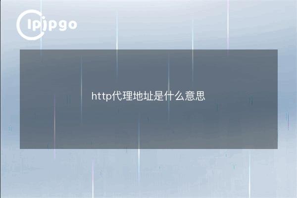 What does http proxy address mean - IPIPGO
