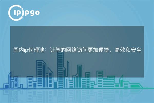 Domestic ip proxy pool: make your network access more convenient, efficient and secure - IPIPGO