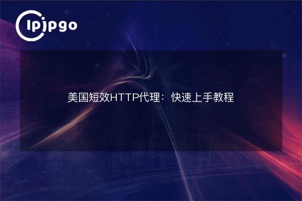美国短效HTTP代理：快速上手教程 - IPIPGO