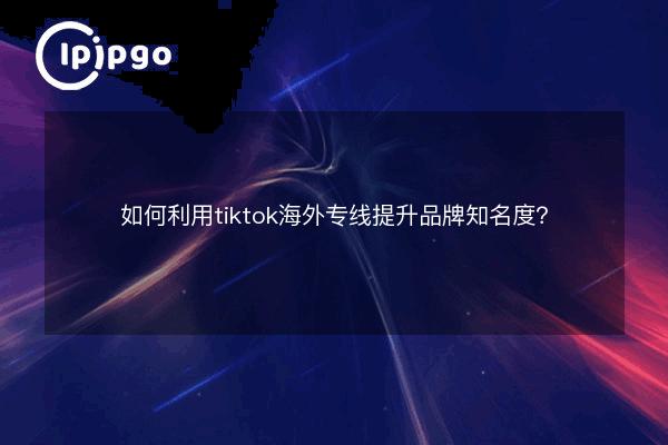 如何利用tiktok国内专线提升品牌知名度？ - IPIPGO