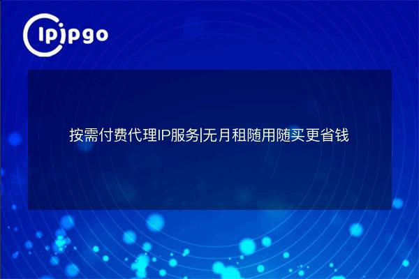 Pay-as-you-go Proxy IP Service | No Monthly Fee - IPIPGO