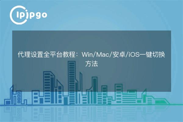 代理设置全平台教程：Win/Mac/安卓/iOS一键切换方法 - IPIPGO