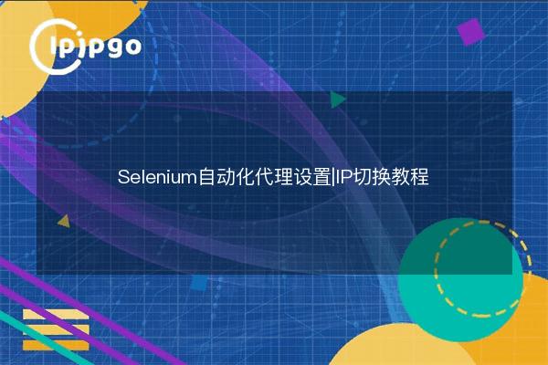 Selenium自动化代理设置|IP切换教程 - IPIPGO