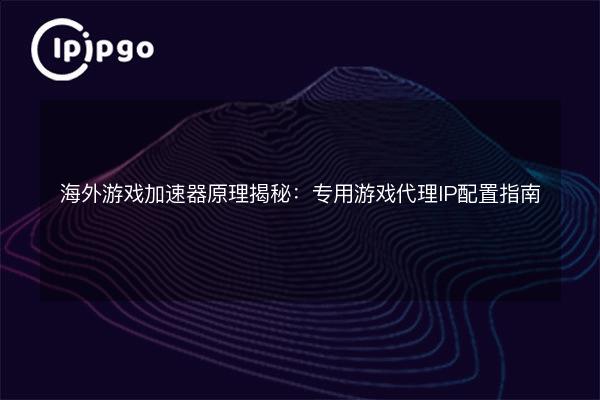 国内游戏加速器原理揭秘：专用游戏代理IP配置指南 - IPIPGO
