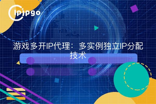 Game Multi IP Proxy: Multi-Instance Independent IP Allocation Technology - IPIPGO