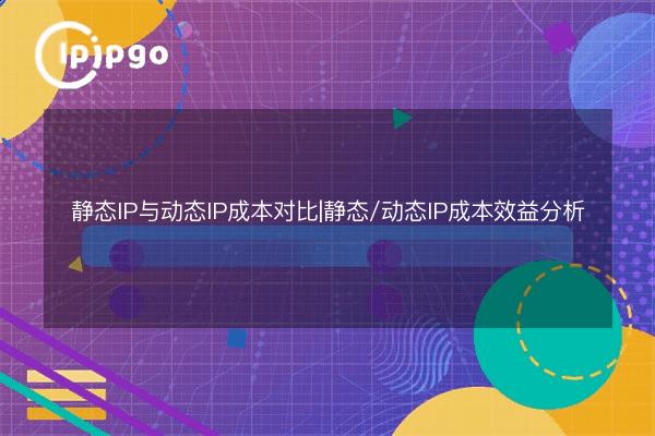 静态IP与动态IP成本对比|静态/动态IP成本效益分析 - IPIPGO