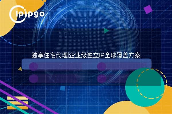 独享住宅代理|企业级独立IP全球覆盖方案 - IPIPGO