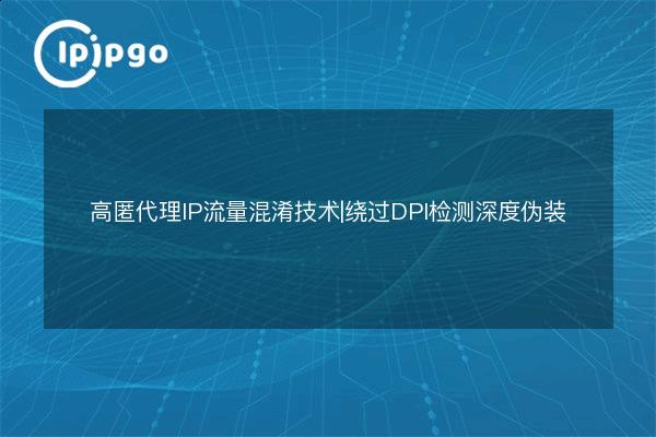 高匿代理IP流量混淆技术|绕过DPI检测深度伪装 - IPIPGO