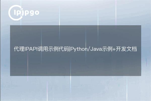 Proxy IPAPI Call Sample Code|Python/Java Samples+Documentation - IPIPGO