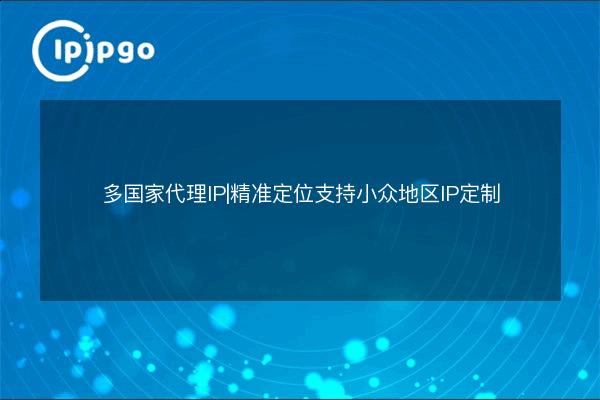 Multi-Country IP Proxy | Precise Location Support for Niche IP Customization - IPIPGO