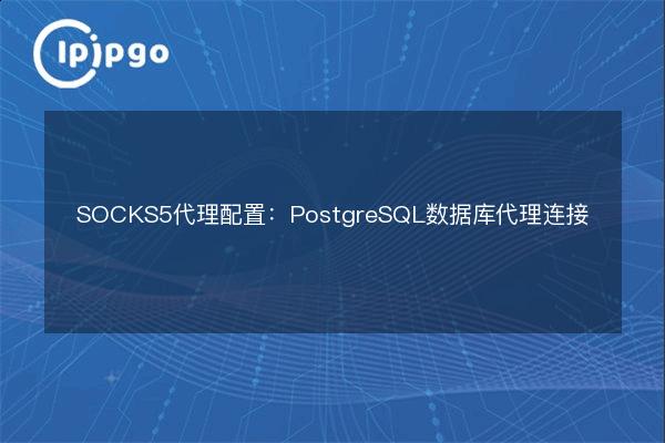 SOCKS5代理配置：PostgreSQL数据库代理连接 - IPIPGO