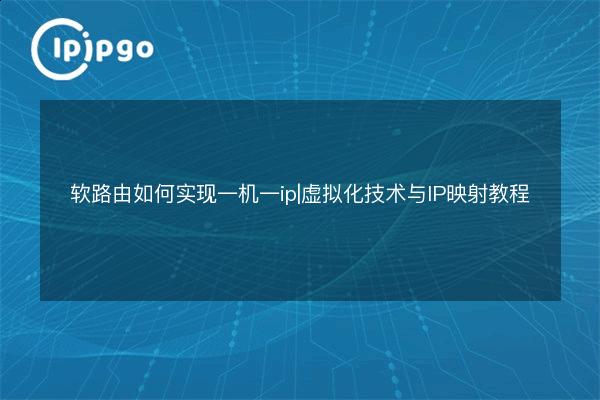 软路由如何实现一机一ip|虚拟化技术与IP映射教程 - IPIPGO
