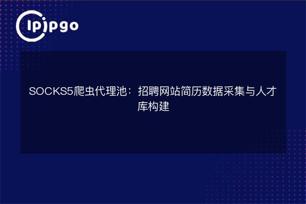 SOCKS5 Crawler Agent Pool: Job Board Resume Data Collection and Talent Pool Building - IPIPGO