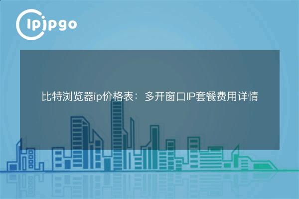 比特浏览器ip价格表：多开窗口IP套餐费用详情 - IPIPGO