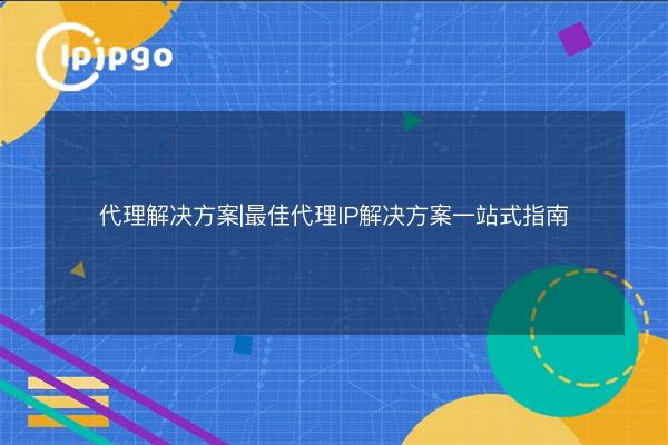 代理解决方案|最佳代理IP解决方案一站式指南 - IPIPGO