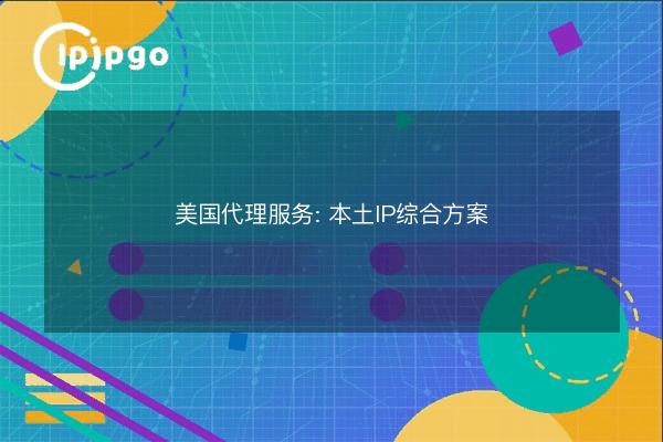 美国代理服务: 本土IP综合方案 - IPIPGO