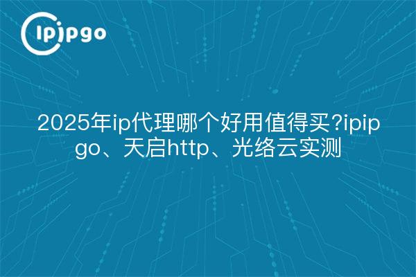 2025年ip代理哪个好用值得买?ipipgo、天启http、光络云实测 - IPIPGO