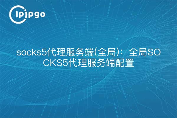 socks5代理服务端(全局)：全局SOCKS5代理服务端配置 - IPIPGO