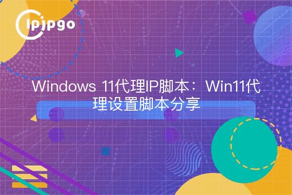 Windows 11代理IP脚本：Win11代理设置脚本分享 - IPIPGO