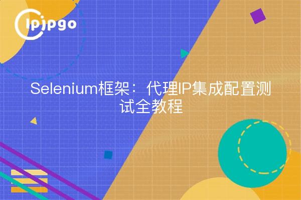 Selenium框架：代理IP集成配置测试全教程 - IPIPGO