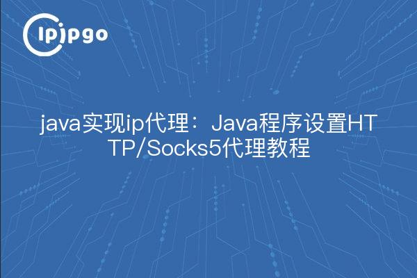 java实现ip代理：Java程序设置HTTP/Socks5代理教程 - IPIPGO