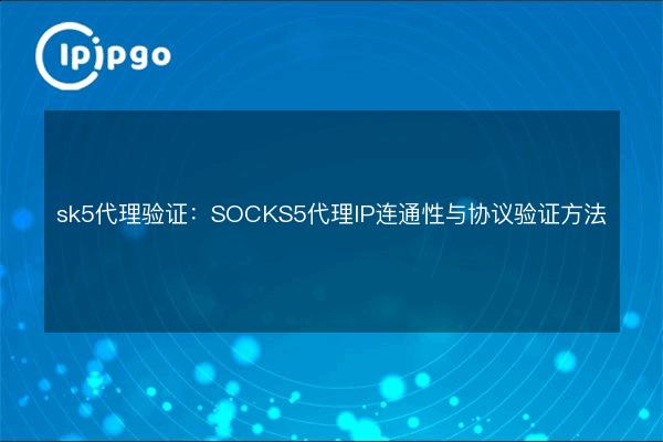sk5代理验证：SOCKS5代理IP连通性与协议验证方法 - IPIPGO