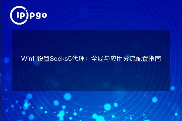 Win11设置Socks5代理：全局与应用分流配置指南 - IPIPGO