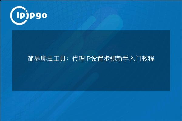 Simple Crawler Tool : Proxy IP Setting Steps Beginner Tutorial - IPIPGO