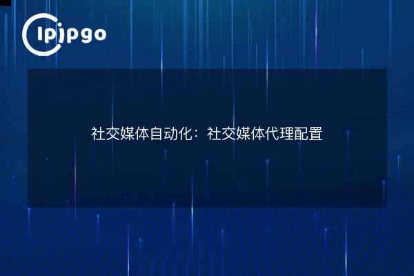 社交媒体自动化：社交媒体代理配置 - IPIPGO