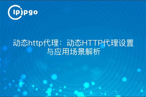 动态http代理：动态HTTP代理设置与应用场景解析 - IPIPGO