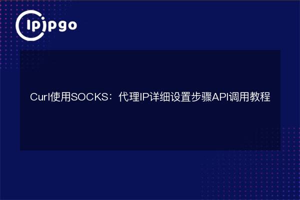 Curl使用SOCKS：代理IP详细设置步骤API调用教程 - IPIPGO