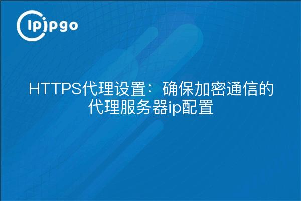 HTTPS代理设置：确保加密通信的代理服务器ip配置 - IPIPGO