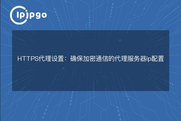 HTTPS代理设置：确保加密通信的代理服务器ip配置 - IPIPGO