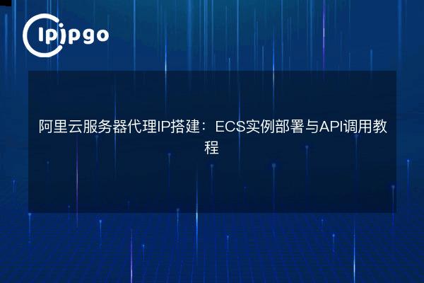 阿里云服务器代理IP搭建：ECS实例部署与API调用教程 - IPIPGO