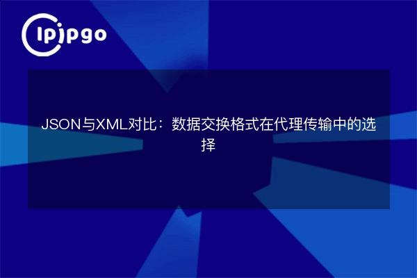 JSON与XML对比：数据交换格式在代理传输中的选择 - IPIPGO